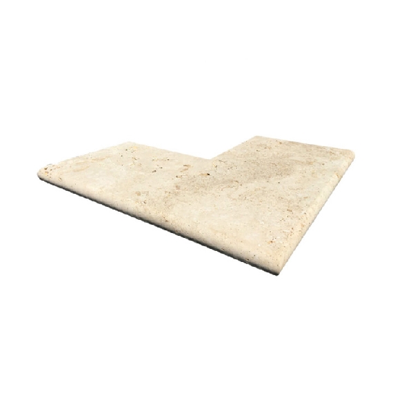 Bazénový lem s nosem, materiál travertin